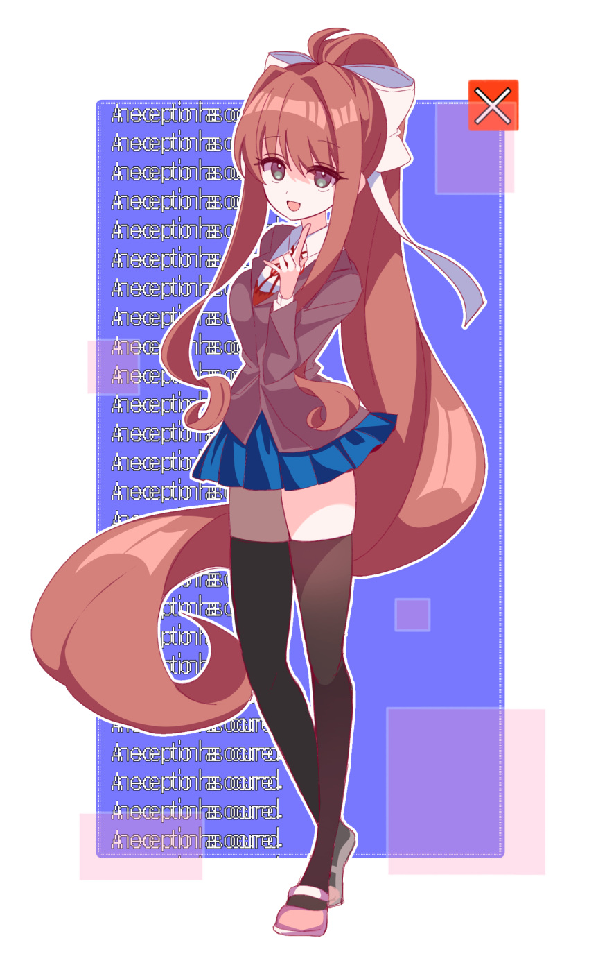 Safebooru - 1girl absurdres blush bow brown hair doki doki literature ...