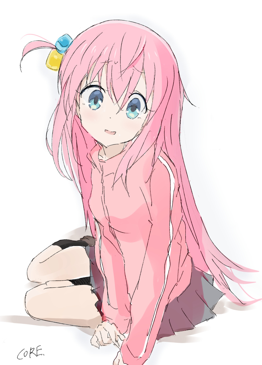 Safebooru - 1girl blue eyes bocchi the rock! core (mayomayo) cube hair ornament gotoh hitori ...