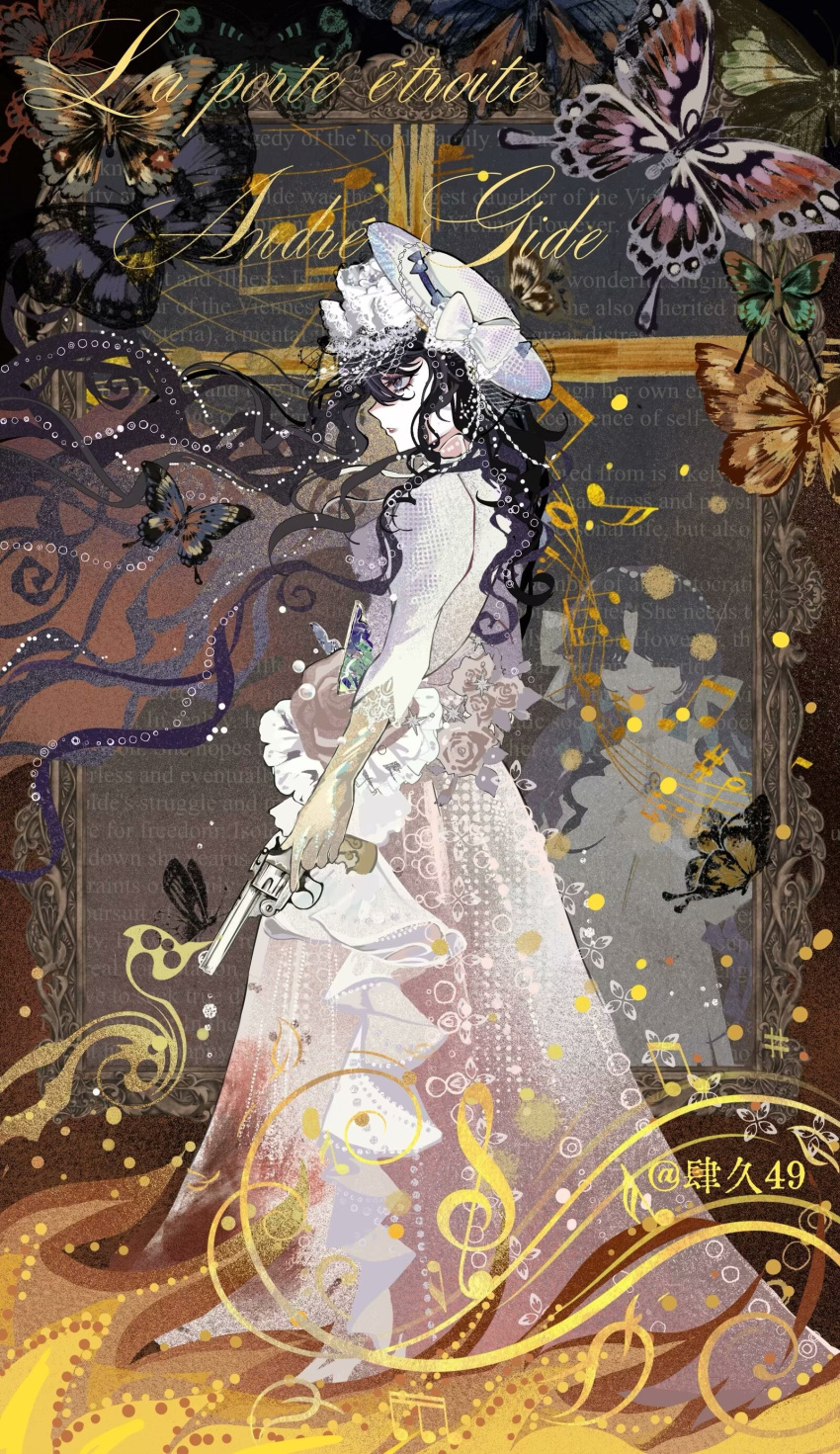 Safebooru - 1girl absurdres beamed eighth notes black hair bug ...