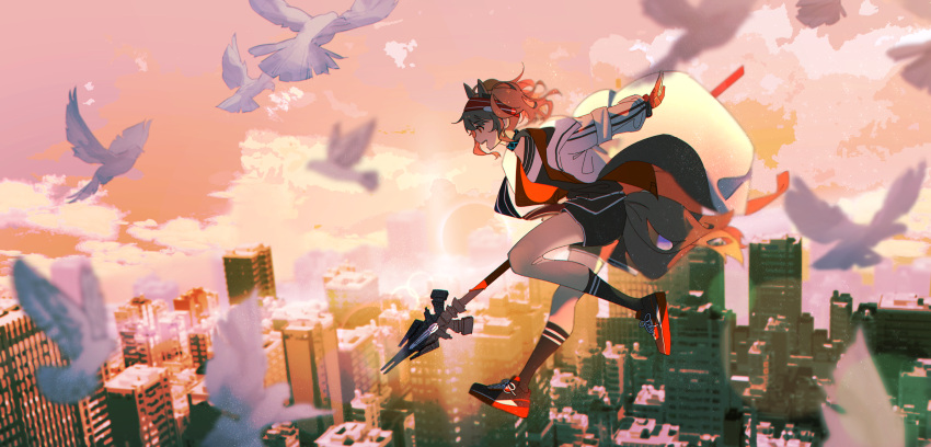 Safebooru - absurdres angelina (arknights) animal ears arknights arms ...