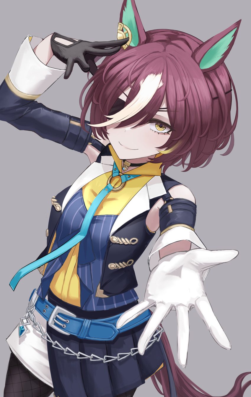 Safebooru - 1girl absurdres animal ear fluff animal ears arm up black choker black gloves choker ...