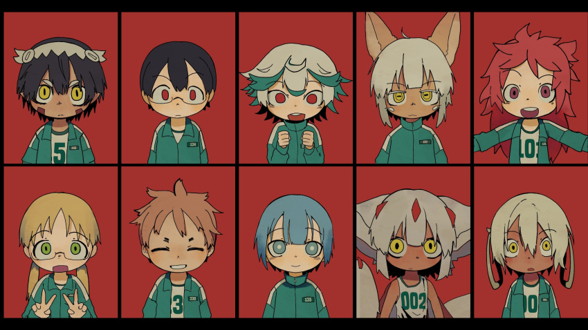 Safebooru - animal ears black hair blonde hair blue eyes blue hair ...