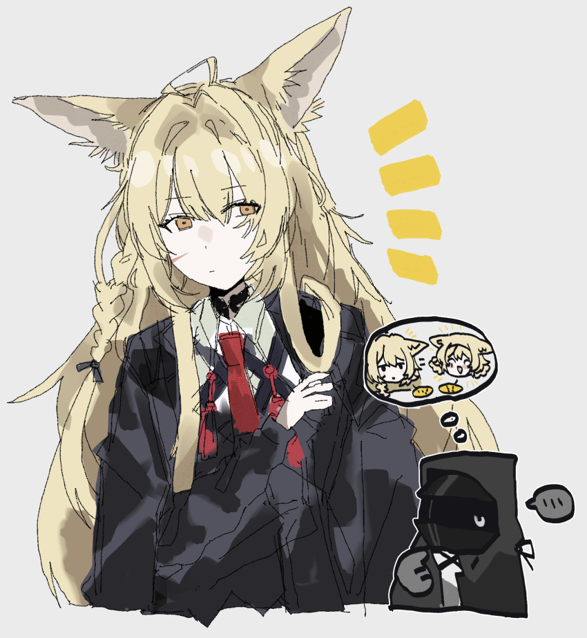 Safebooru - 1other 2girls ambiguous gender animal ears arknights blonde ...