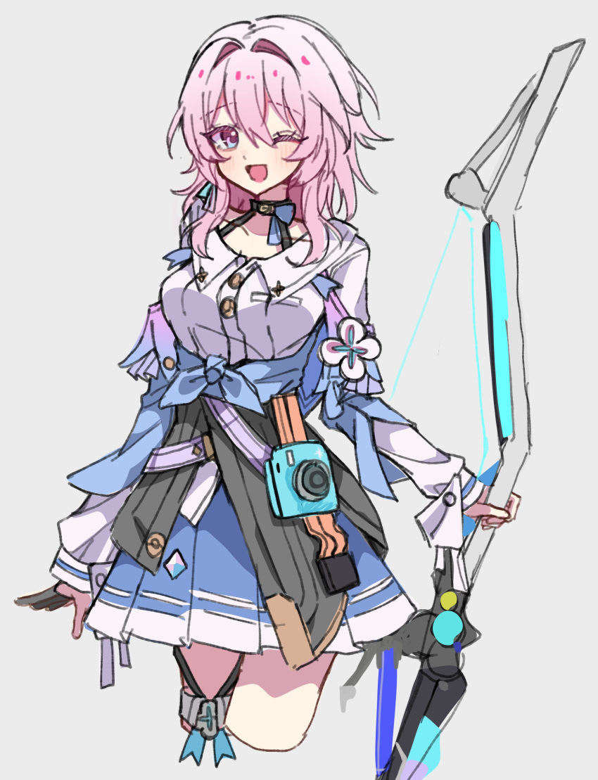 Safebooru - 1girl black choker black gloves black overskirt blue eyes ...