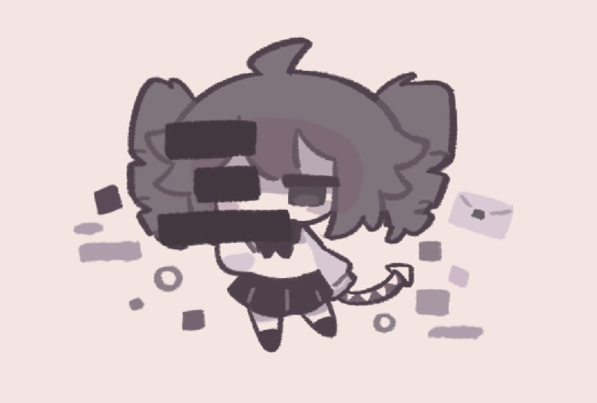 Safebooru - 1girl ahoge bar censor censored chibi chibi only drill hair ...