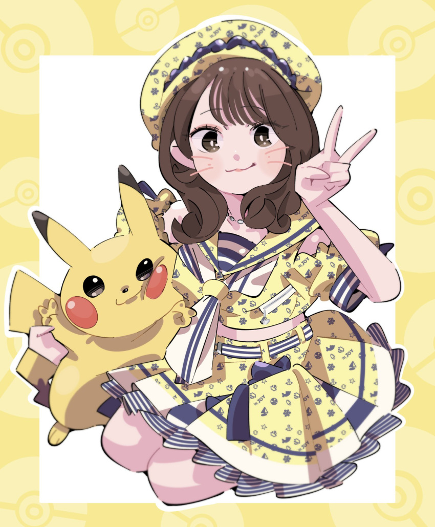 Safebooru - 1girl 1other dress hat highres idol long hair miniskirt ...