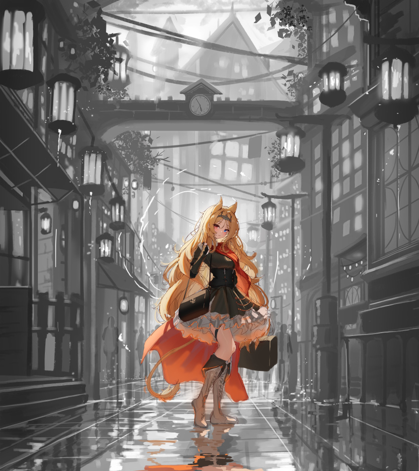 Safebooru - 1girl absurdres animal ears archetto (arknights) arknights bag black corset black ...