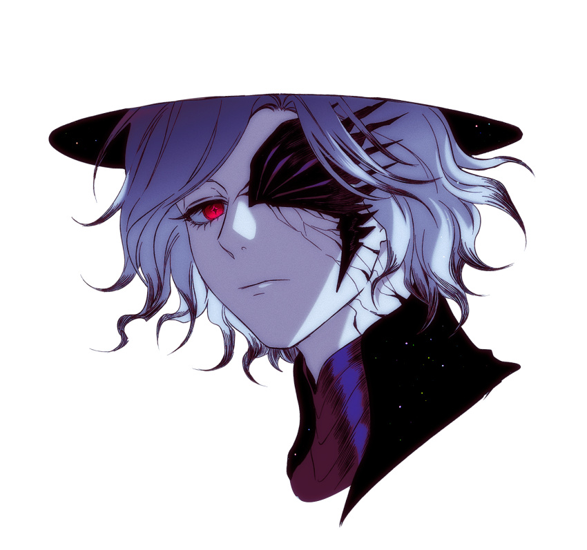 Safebooru - 1boy black mask closed mouth cracked skin cropped head ...