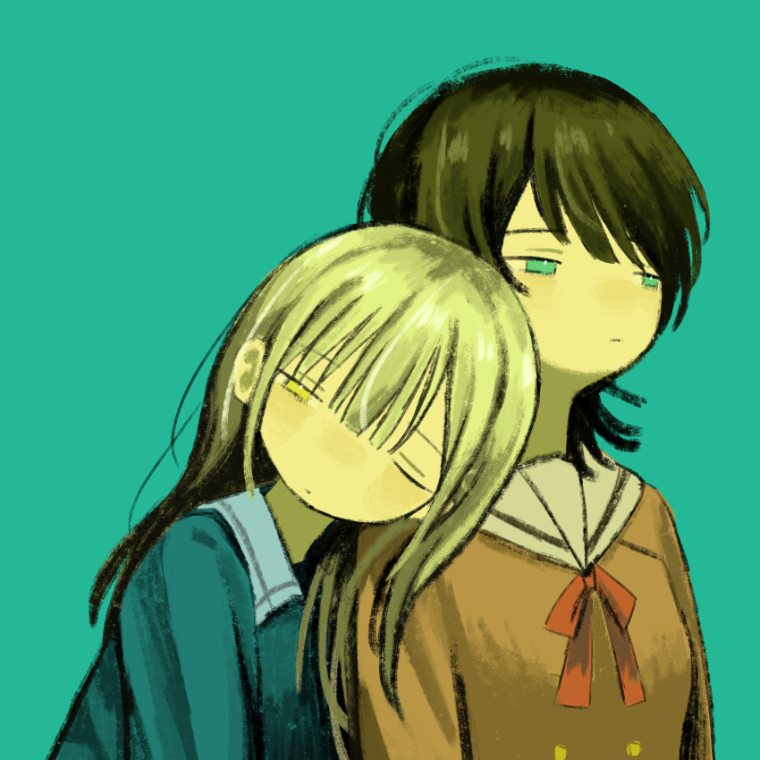 Safebooru - 2girls bang dream! bang dream! it's mygo!!!!! black hair blue background blue eyes ...