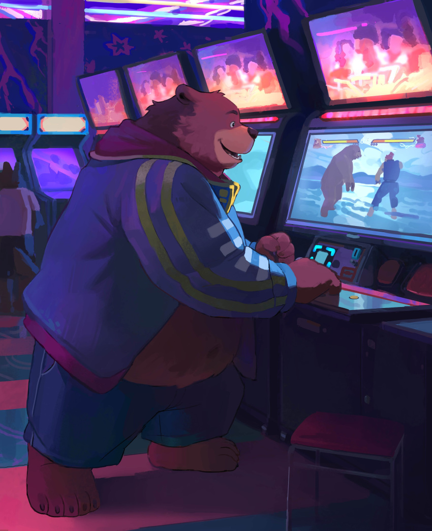 Safebooru - 1boy absurdres akuma (street fighter) animal ears arcade ...