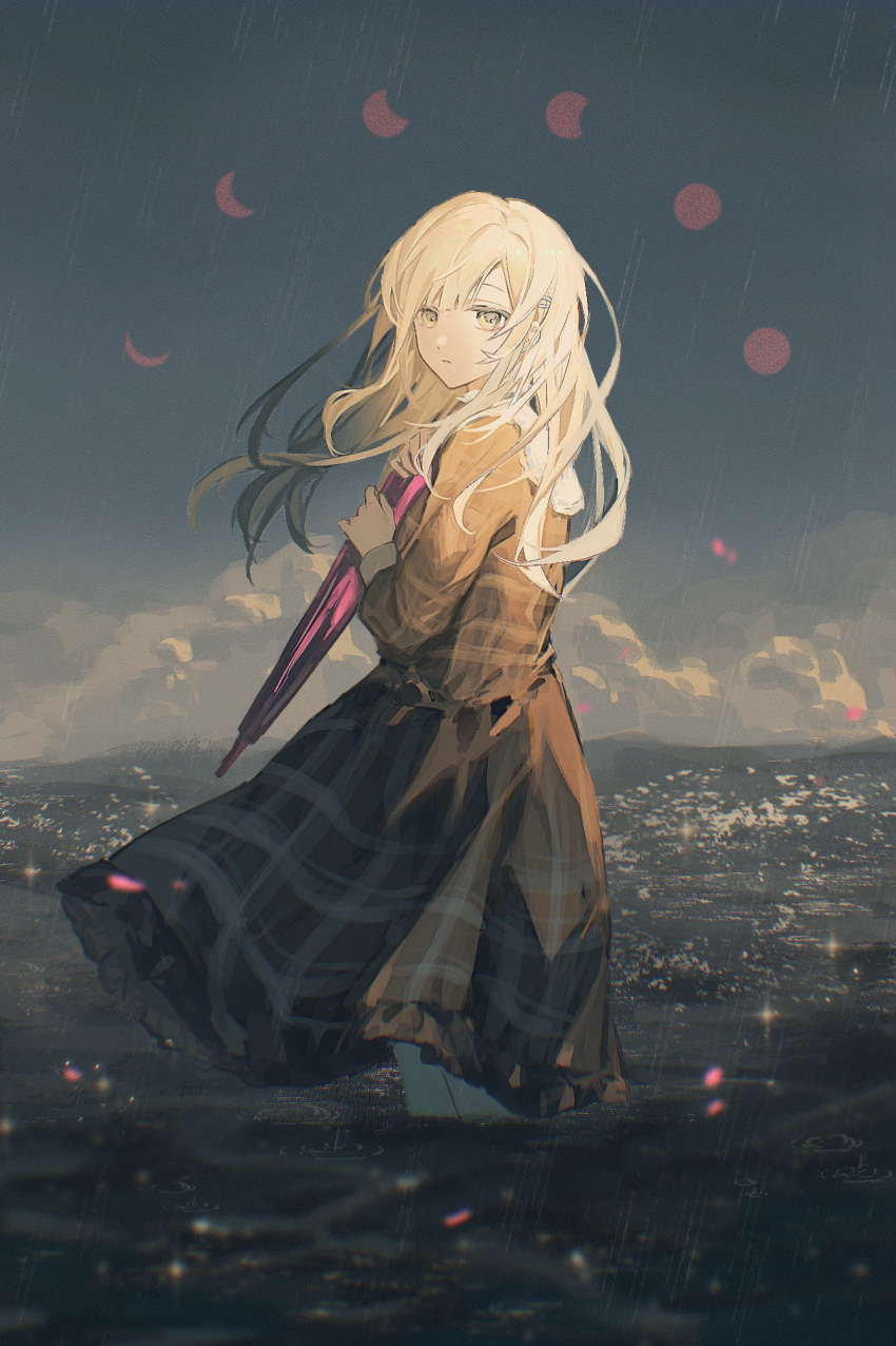 Safebooru - 1girl bang dream! bang dream! it's mygo!!!!! black dress blonde hair blue sky closed ...