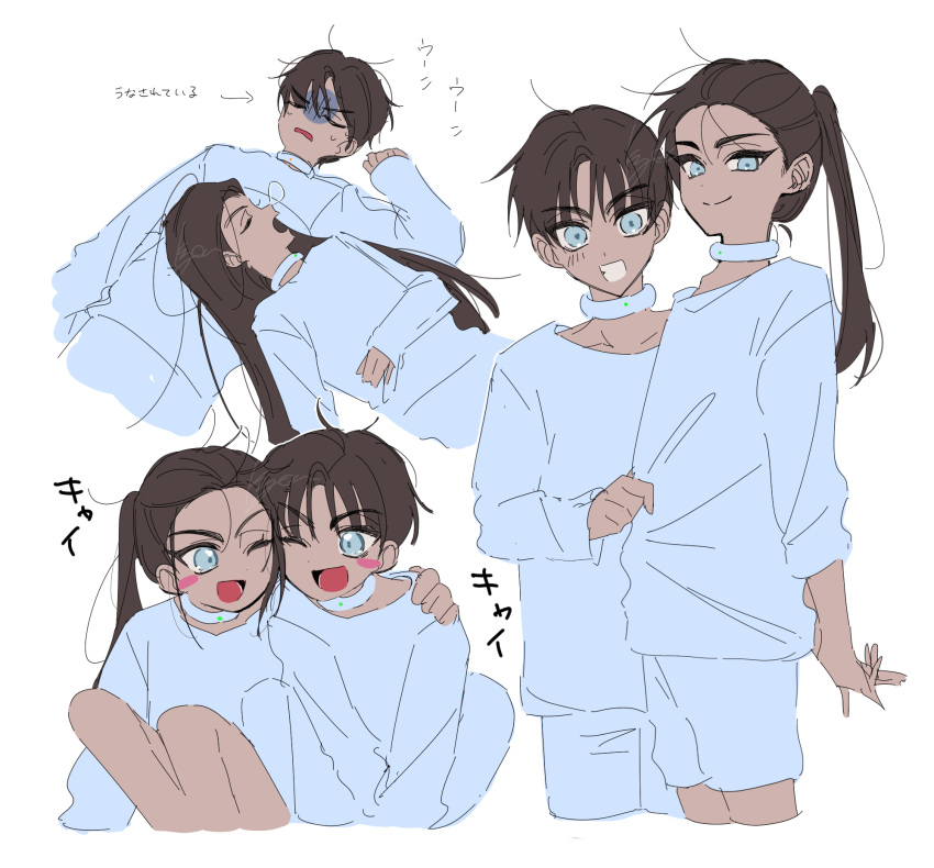 Safebooru - 1boy 1girl alien stage arm around shoulder brother and ...