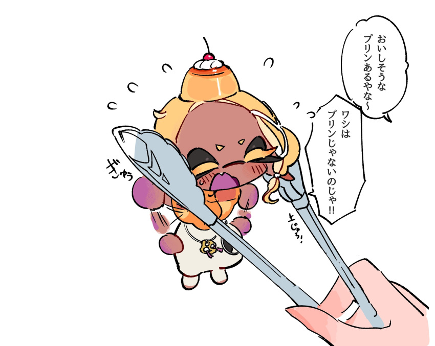 Safebooru - 1girl chibi closed eyes colored tongue dark-skinned female ...