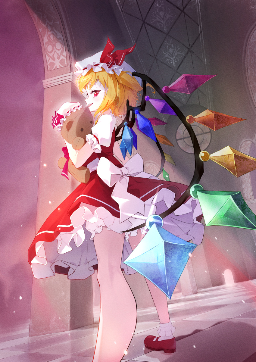 Safebooru - 1girl absurdres ascot blonde hair crystal crystal wings ...