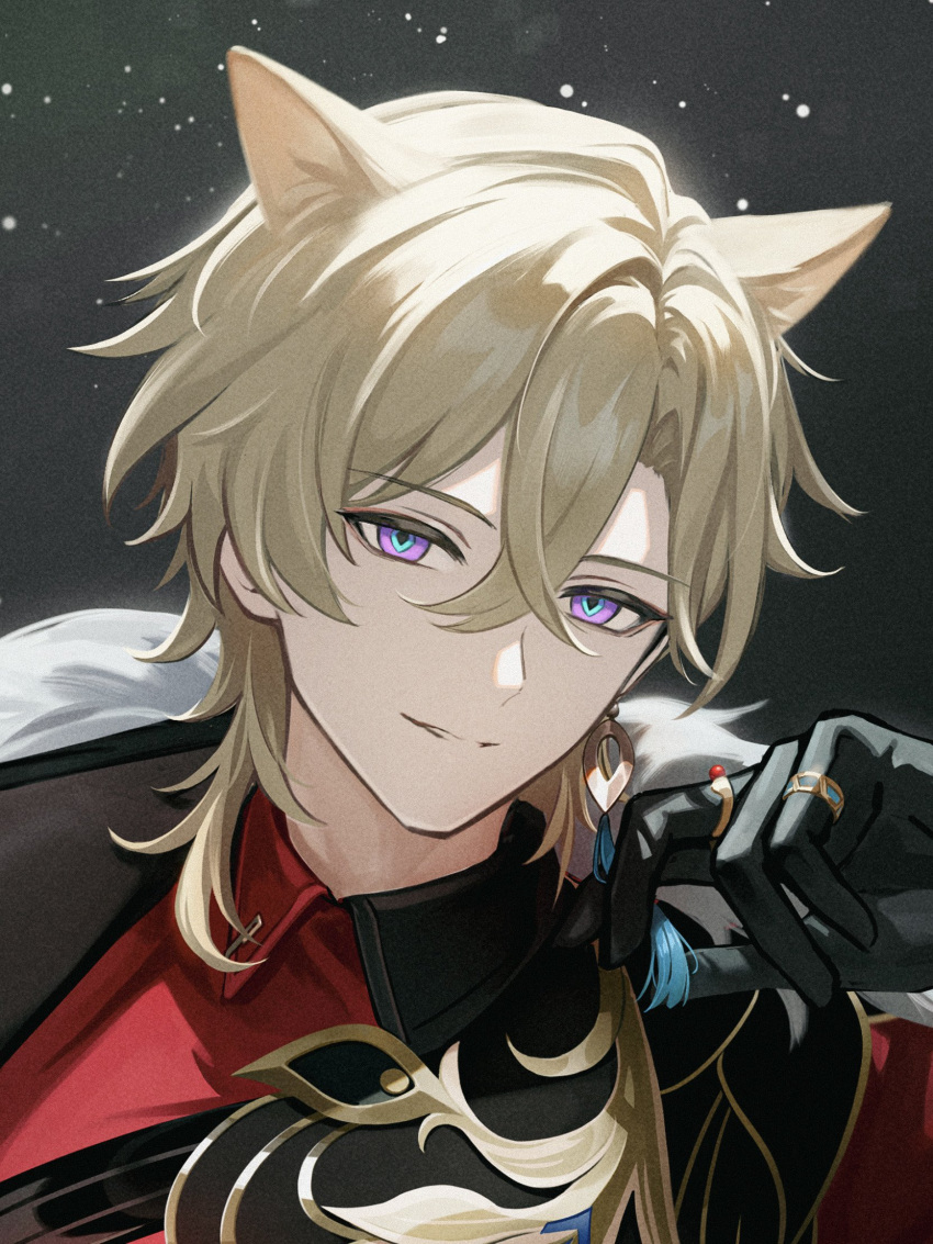 Safebooru - 1boy animal ears anna (drw01) aventurine (honkai: star rail ...