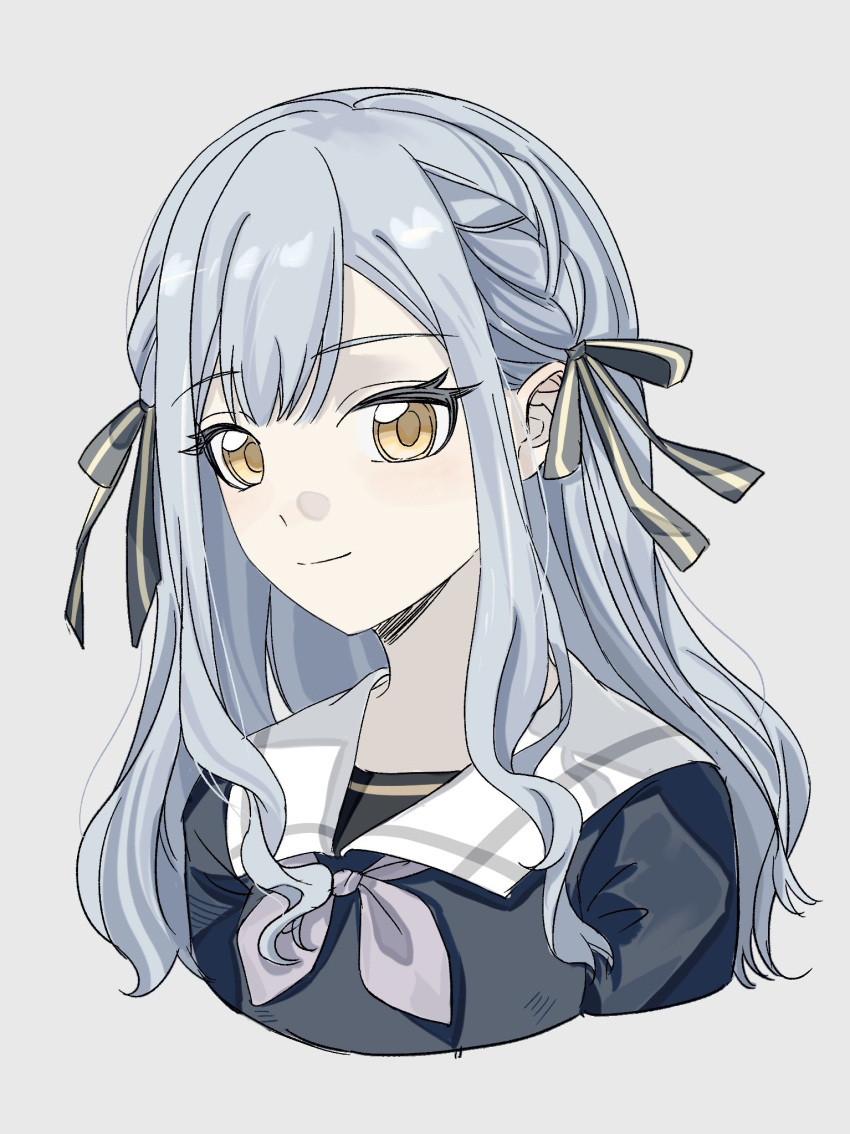 Safebooru - 1girl bang dream! bang dream! it's mygo!!!!! black ribbon blue hair blue shirt braid ...