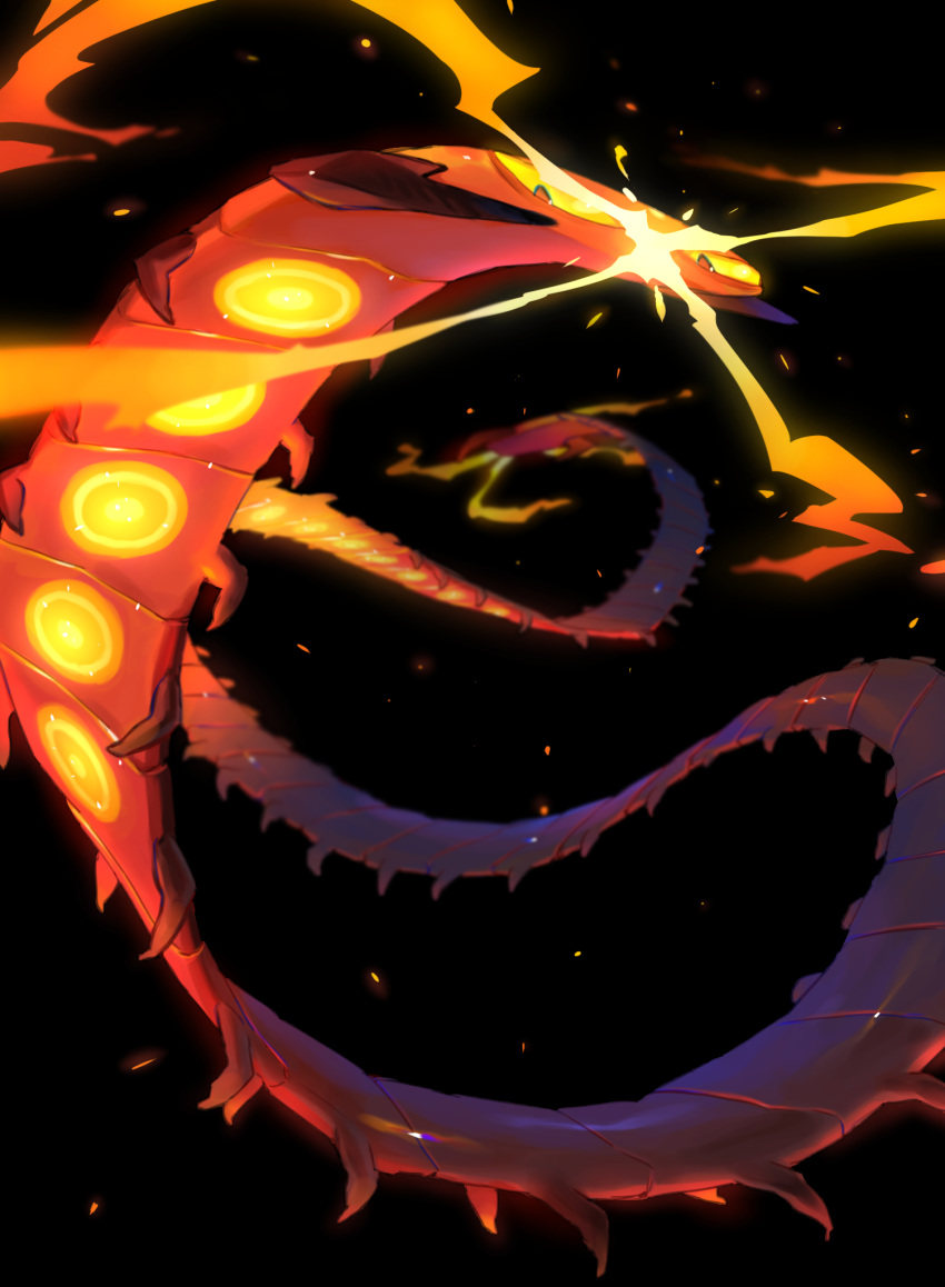 Safebooru - black background bug centipede centiskorch creature embers ...