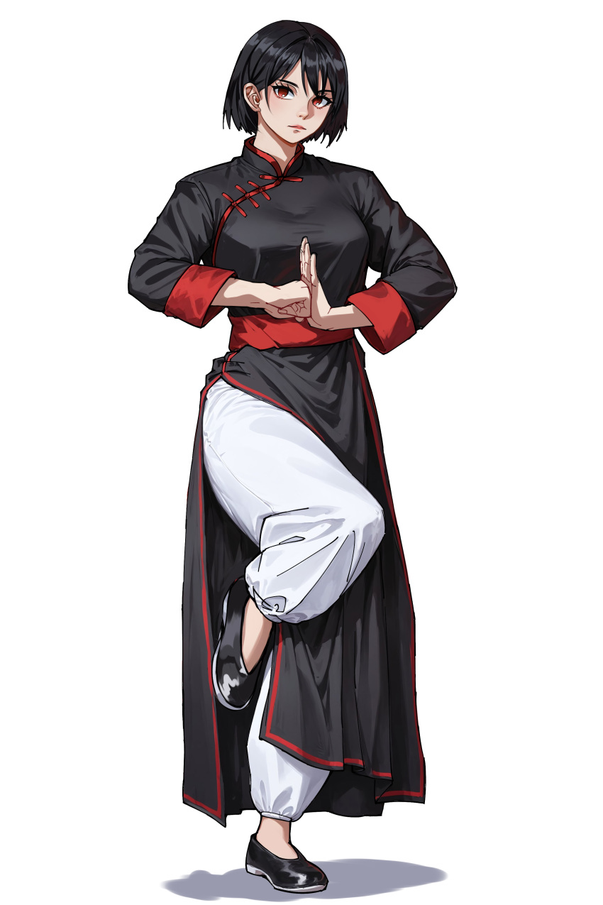 Safebooru - 1girl absurdres black dress black eyes black hair changpao ...