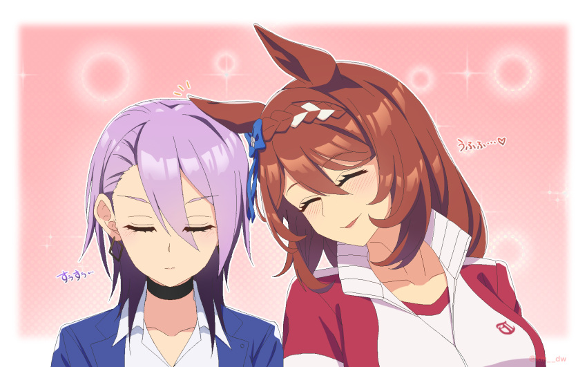 Safebooru - 2girls animal ears asymmetrical bangs blazer blue jacket ...