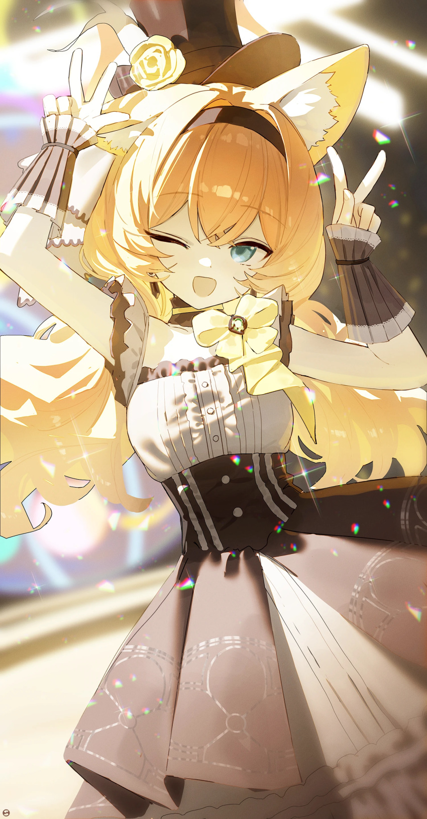 Safebooru - 1girl absurdres arm up black overskirt blue archive blue eyes commentary request ...