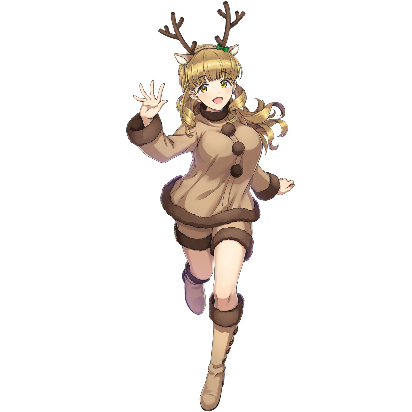 Safebooru - 1girl animal costume animal ears ankle boots antlers ayato utae blunt bangs boots ...