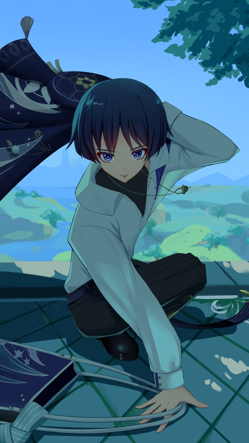 Safebooru - 1boy absurdres alternate costume anachronism animal print ...