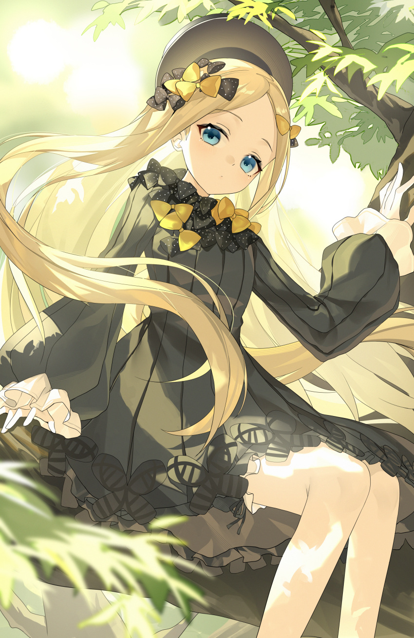 Safebooru - 1girl abigail williams (fate) absurdres black dress blonde hair blue eyes bow dress ...
