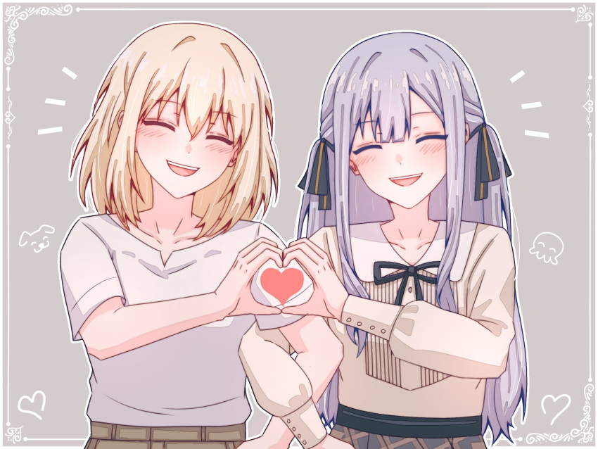 Safebooru - 2girls bang dream! bang dream! it's mygo!!!!! black ribbon blonde hair blue hair ...