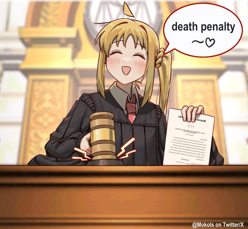 Safebooru - 1girl :d ^ ^ ace attorney artist name blonde hair blush ...