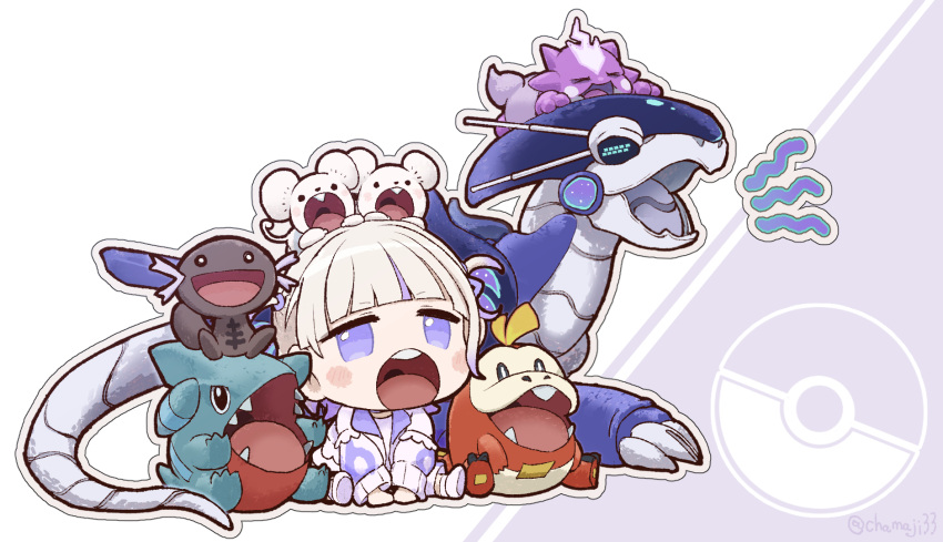 Safebooru - 1girl :o blonde hair blush stickers chamaji chibi fuecoco ...