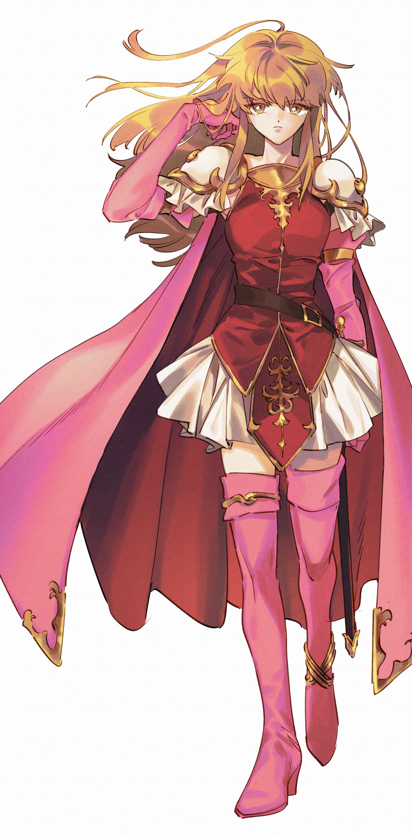 Safebooru - 1girl absurdres anklet armor boots brown eyes brown hair ...