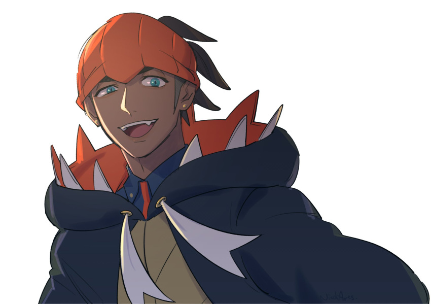 Safebooru - 1boy black hair blue eyes commentary dark-skinned male dark ...