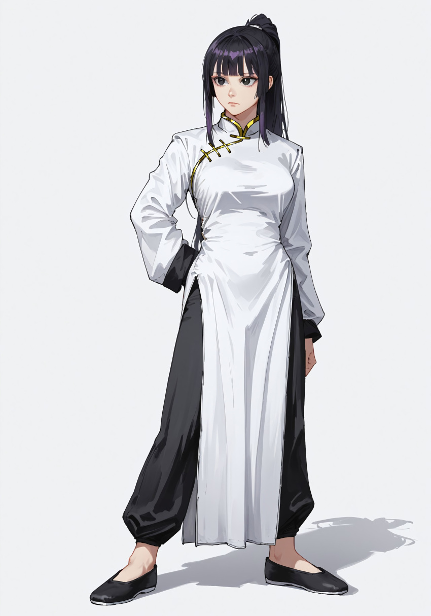 Safebooru - 1girl absurdres black eyes black hair black pants changpao ...