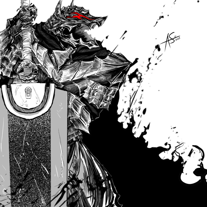 Safebooru - 1boy 2023 anthoniarts armor artist name berserk berserker ...