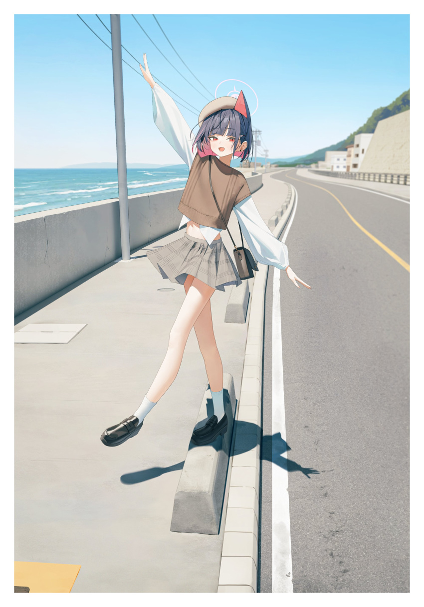 Safebooru - 1girl absurdres alternate costume animal ears aya (lezon) black hair black shoes ...