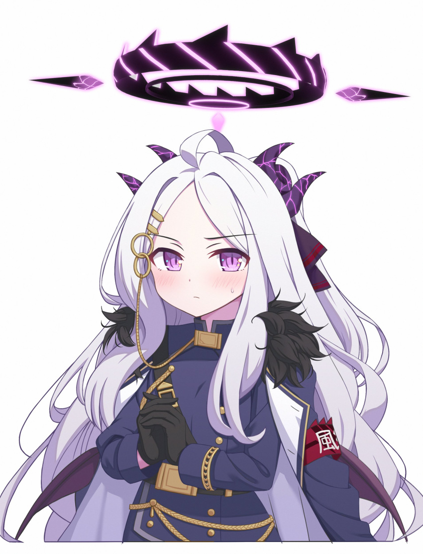 Safebooru - 1girl 796leixzva24239 absurdres ahoge black gloves black halo blue archive breasts ...