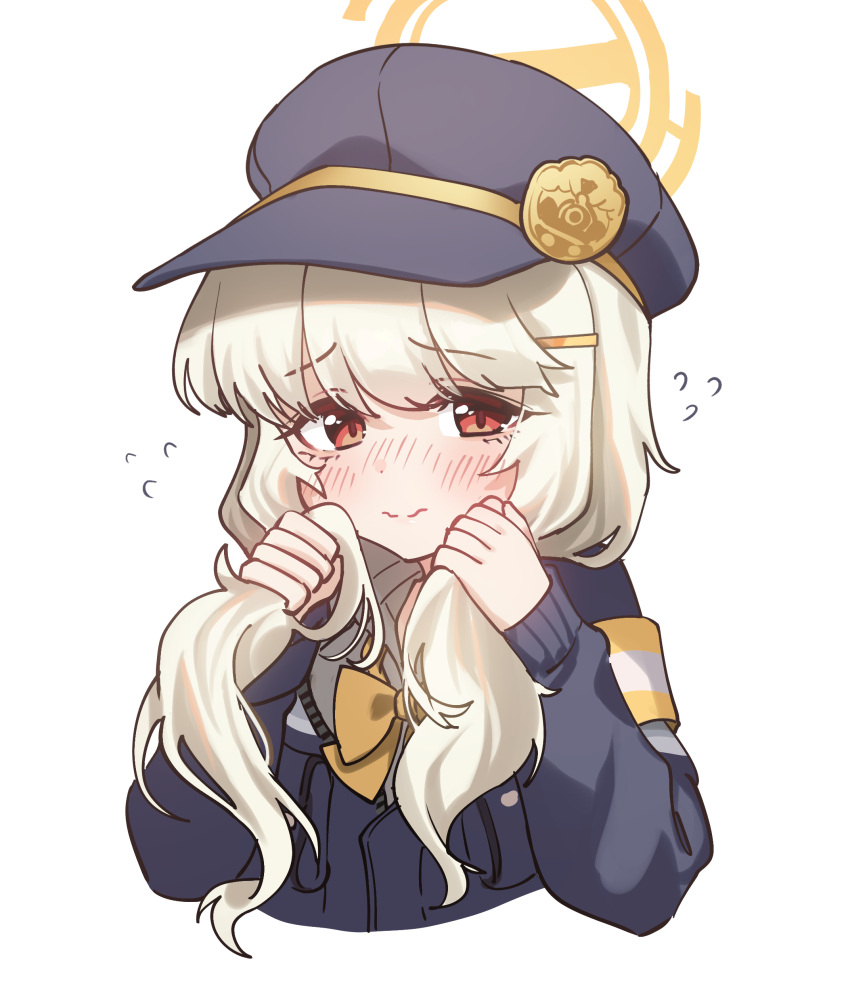 Safebooru - 1girl absurdres aoba (blue archive) armband black hat black jacket blonde hair blue ...