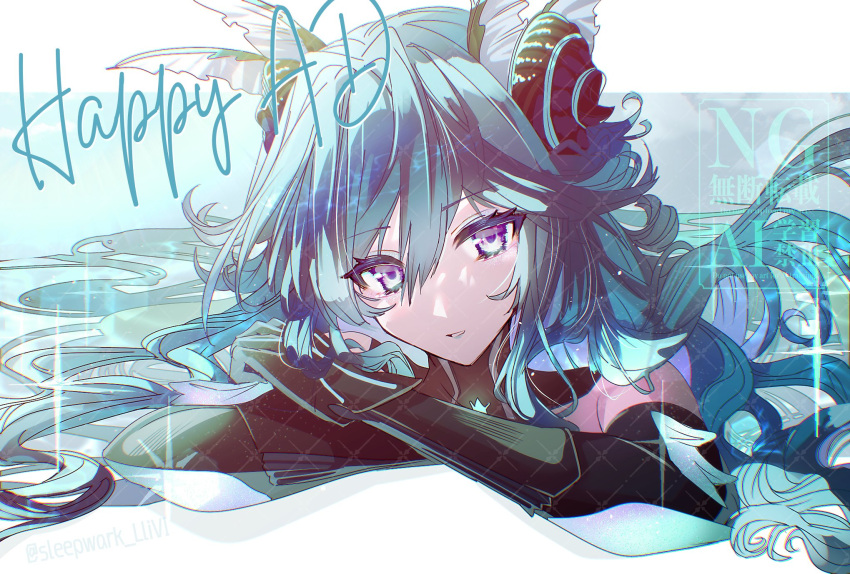 Safebooru - 1girl blue hair fins hair between eyes head fins highres ...
