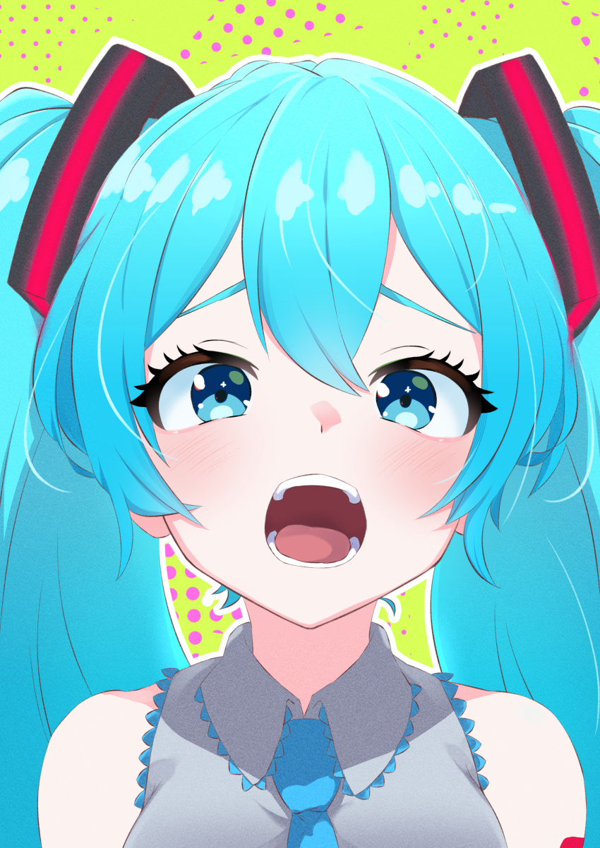 Safebooru - 1girl absurdres ashinobu panda blue eyes blush collared shirt commentary request ...