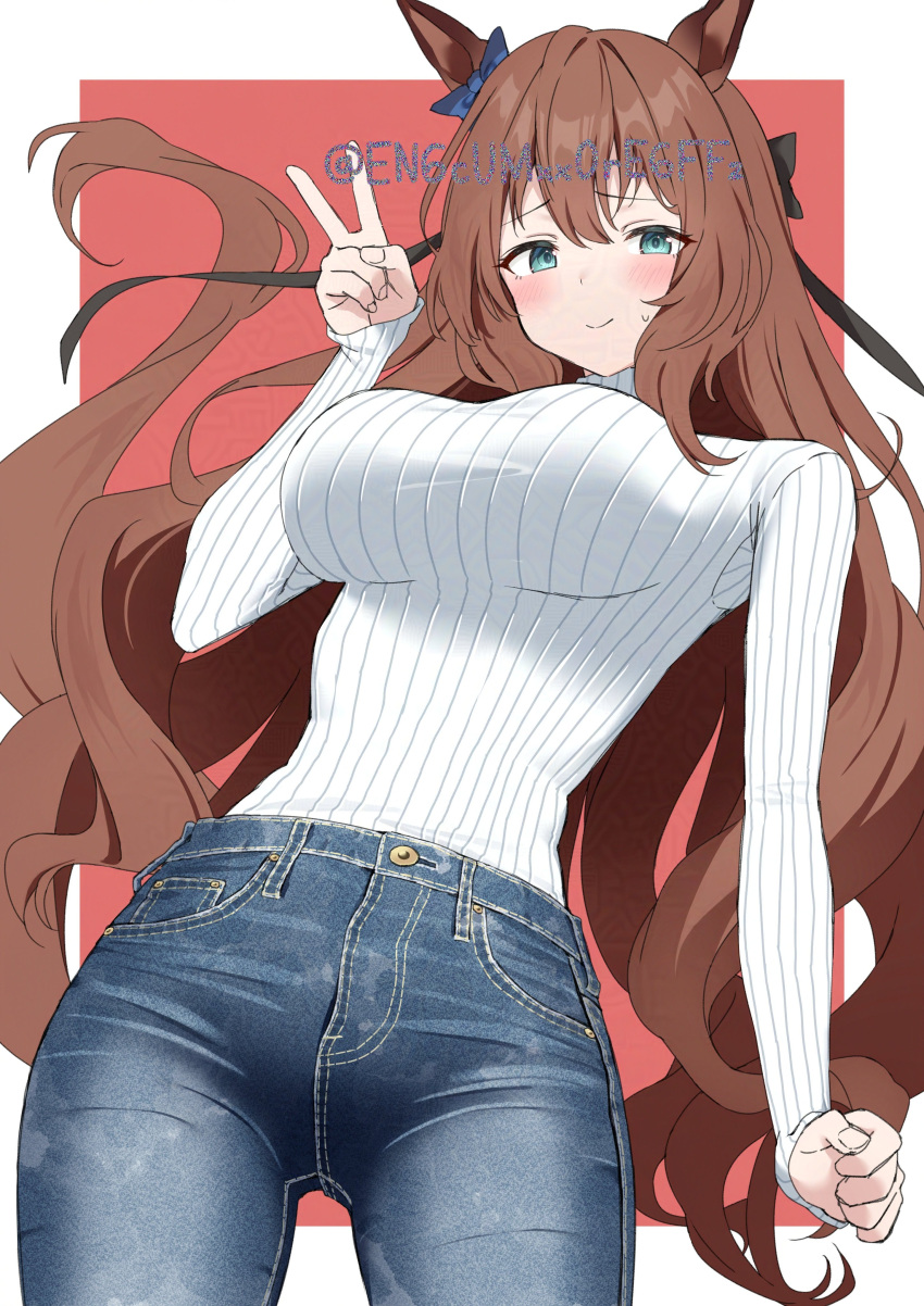 Safebooru - 1girl absurdres adversarial noise alternate costume animal ears aqua eyes black bow ...