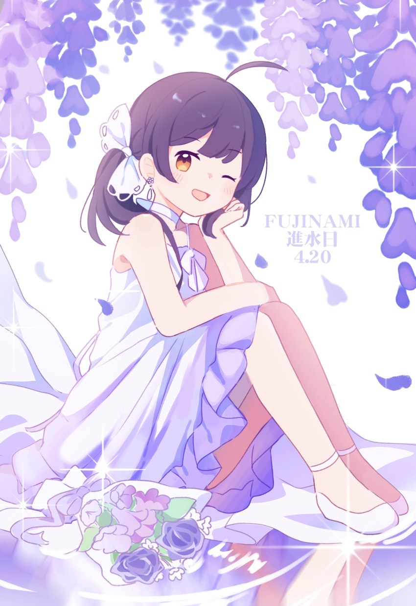 Safebooru - 1girl absurdres akaruku alternate costume birthday bouquet ...