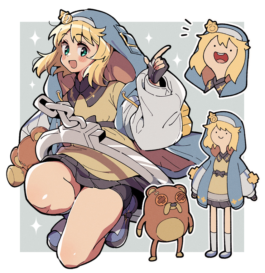 Safebooru - 1girl adventure time androgyne symbol bike shorts blonde hair bridget (guilty gear ...