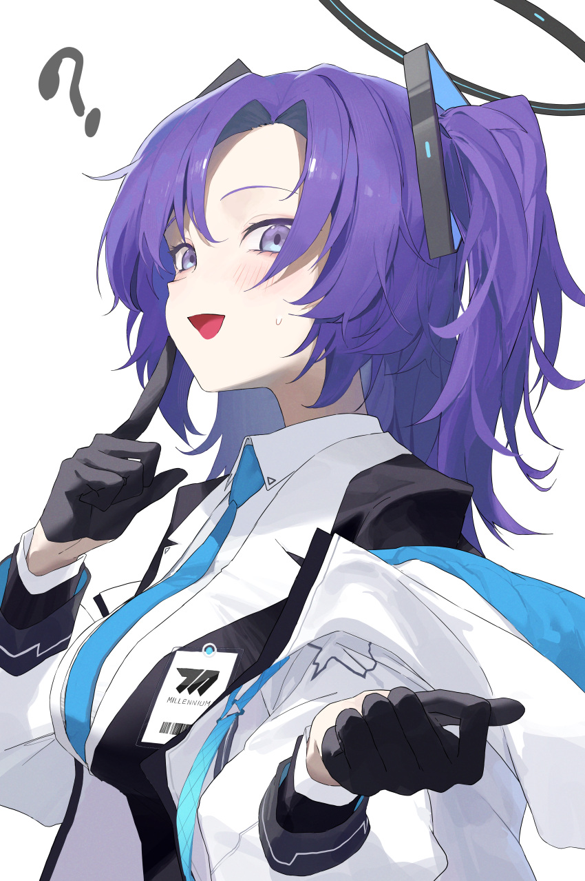 Safebooru - 1girl absurdres black coat black gloves blue archive blue eyes blue hair blue ...