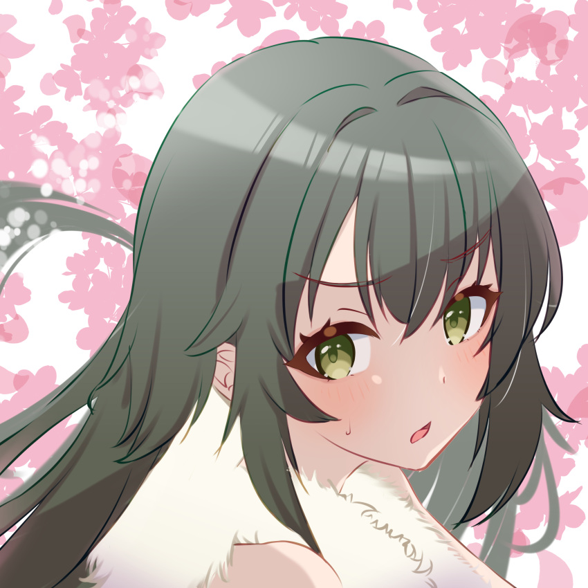 Safebooru - 1girl absurdres ashinobu panda blush eyelashes gakuen idolmaster green eyes green ...