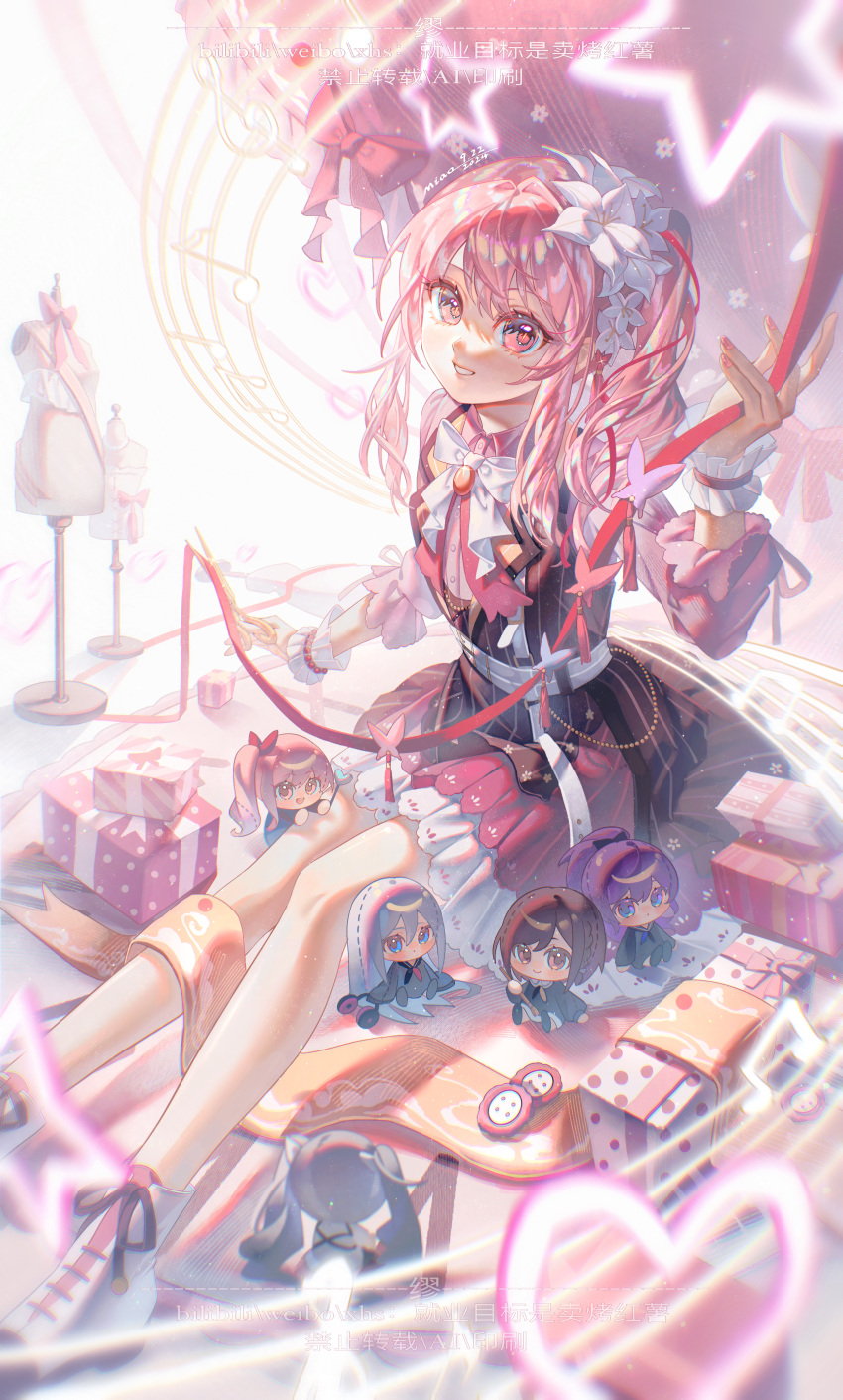 Safebooru - 1girl 1other absurdres akiyama mizuki bow box character doll commentary request ...