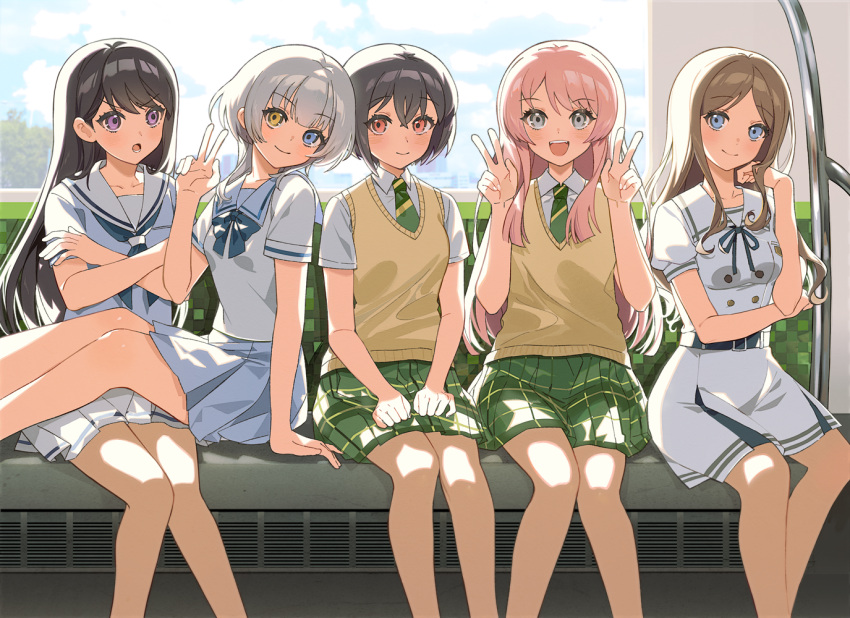 Safebooru - 5girls bang dream! bang dream! it's mygo!!!!! belt black hair blue belt blue eyes ...