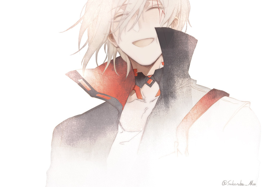 Safebooru - 1boy :d ^ ^ artist name black jacket bloom closed eyes ...