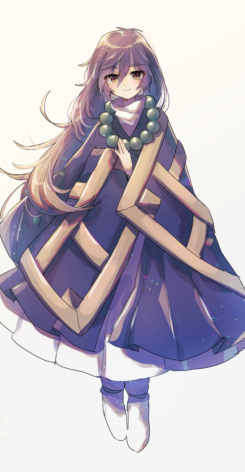 Safebooru - 1girl absurdres adapted costume arm at side backlighting bead necklace beads black ...