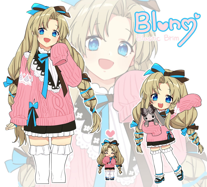 Safebooru - blony (mabinogi) blue eyes chibi frilled thighhighs frills ...