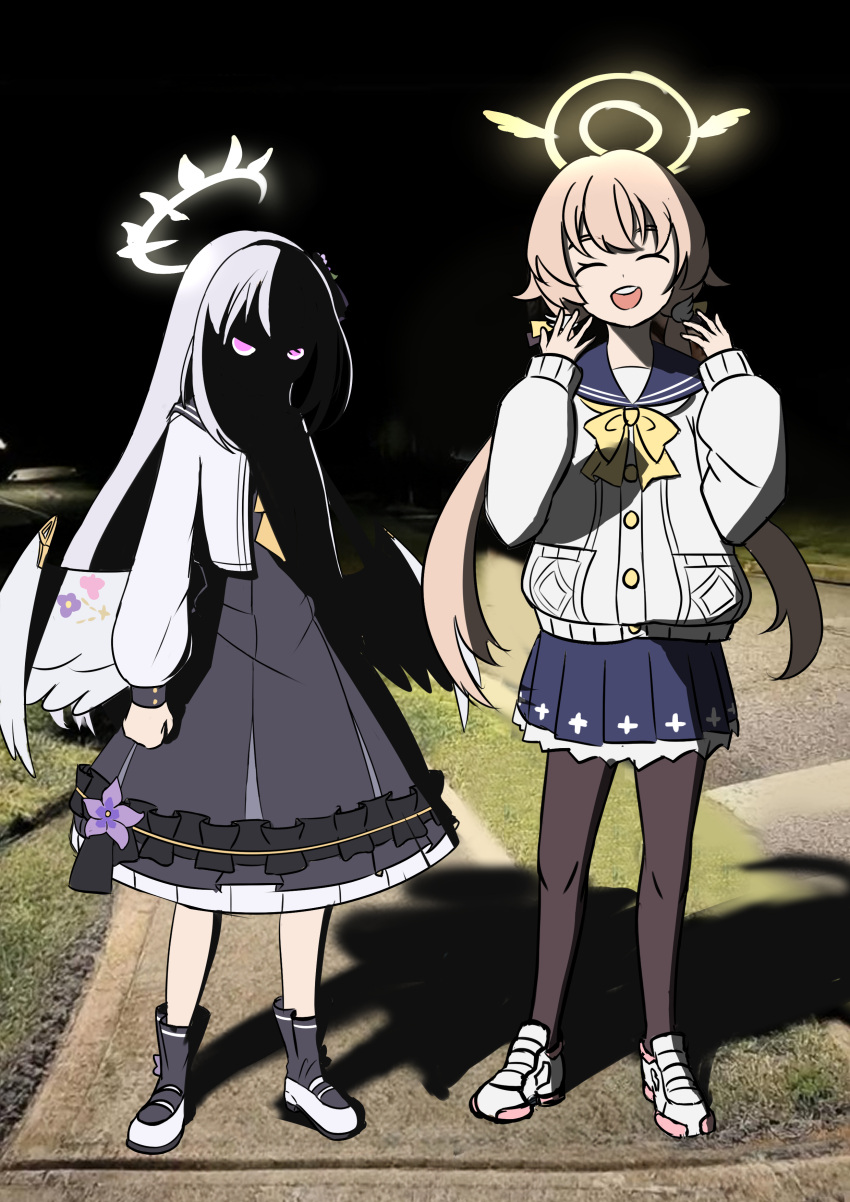 Safebooru - 2girls absurdres alice picaro angel wings azusa (blue ...